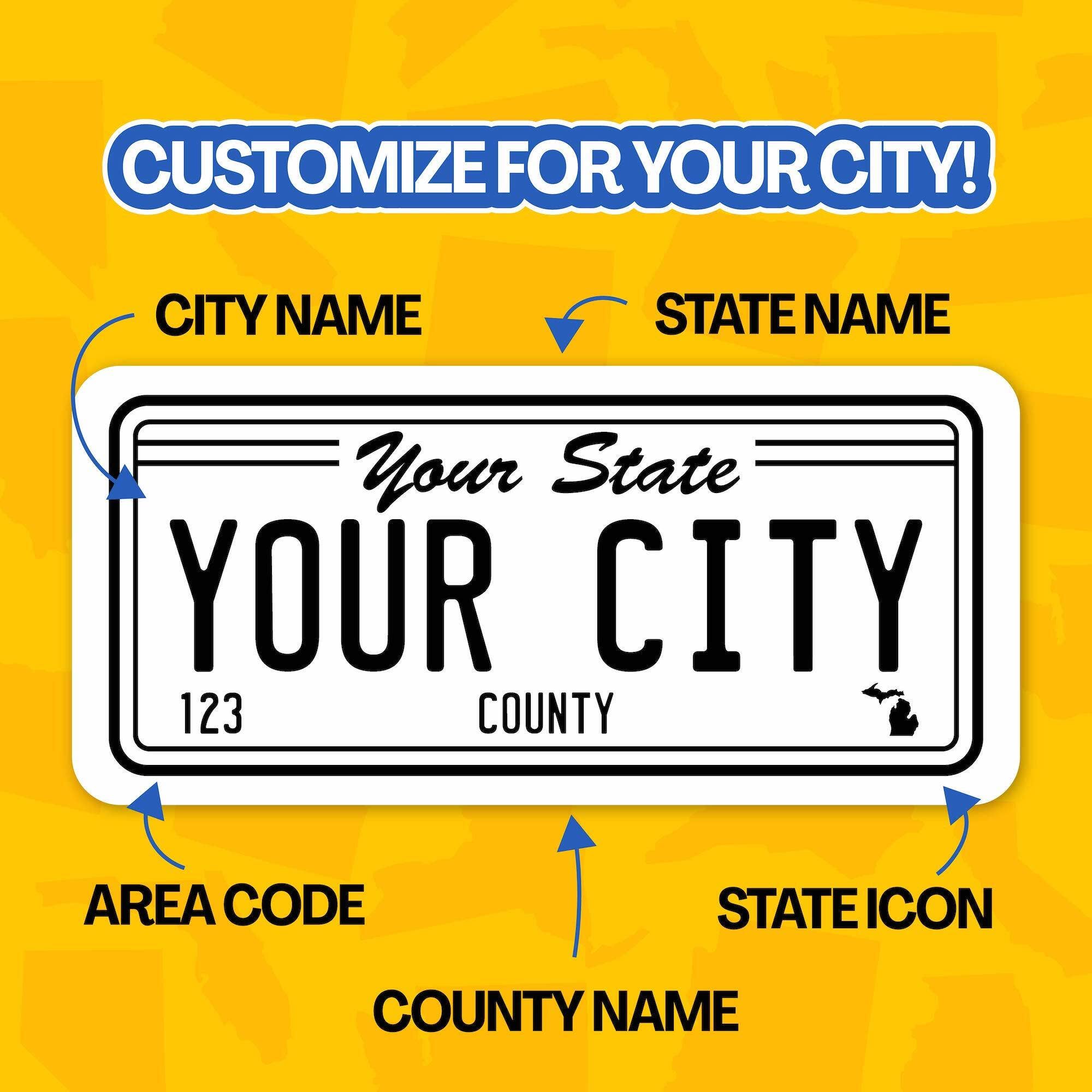 Customizable City and State Vinyl Sticker – The Trove